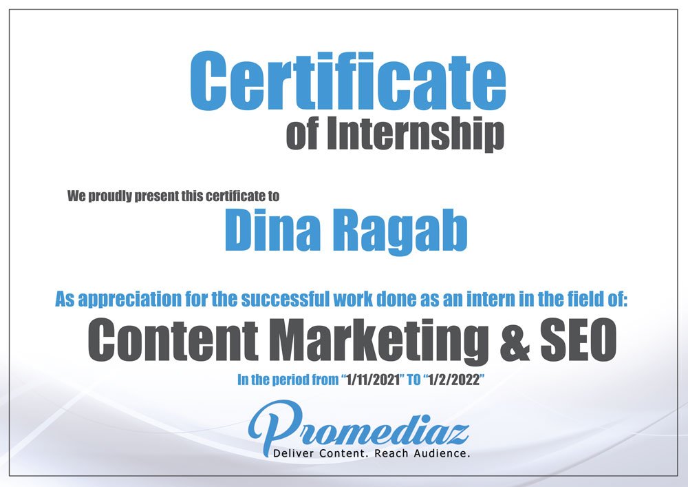 Dina Ragab - Content writer & SEO Specialist | LinkedIn
